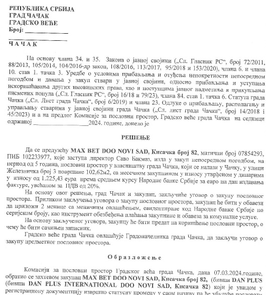 Ozonpress Todorović gradski lokal izdao kockarnici: Zanimaju me samo ...